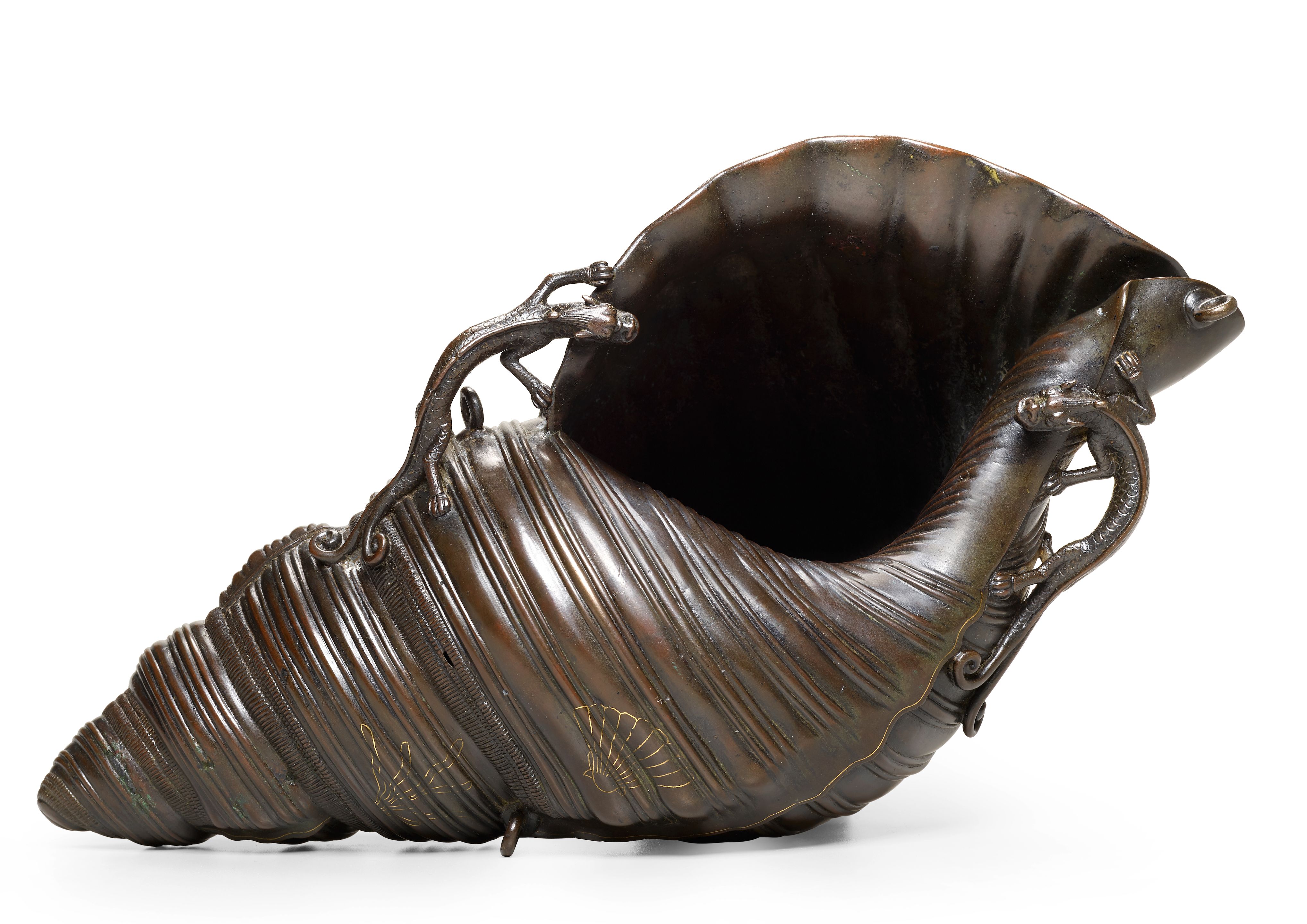 Bonhams : A bronze model of a conch shell Edo period (1615-1868) or ...