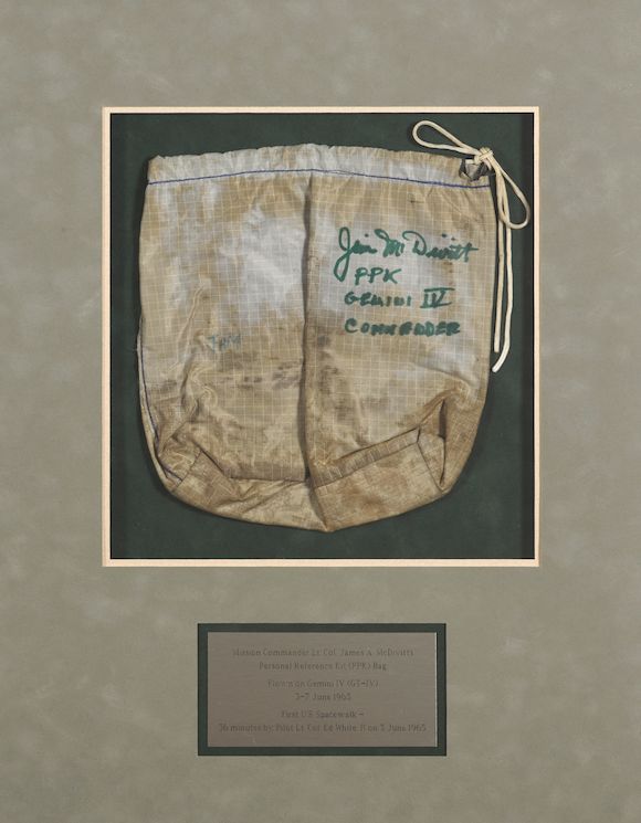 Bonhams : GT-IV McDivitt flown and mounted personal preference kit bag
