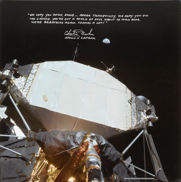 Bonhams : CAPCOM CHARLIE DUKE'S MESSAGE TO EAGLE AFTER LANDING ON THE ...