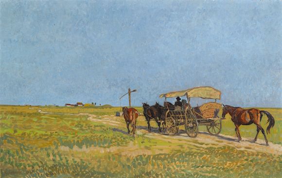 Bonhams : Georg Lebrecht (German, 1875-1945) An extensive landscape ...