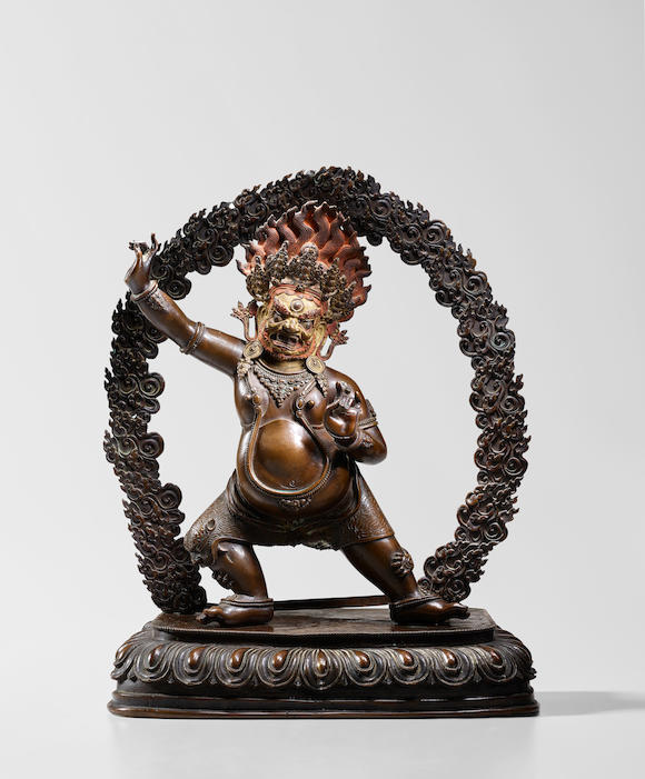 Bonhams A Copper Alloy Figure Of Vajrapani Tibet 17th18th Century