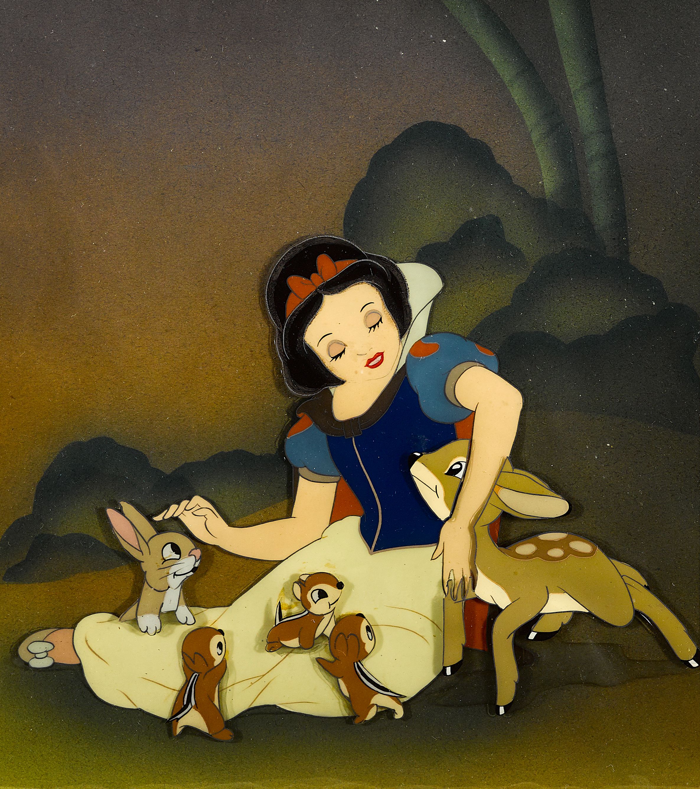 A celluloid of Snow White from Snow White and the Seven Dwarfs ...