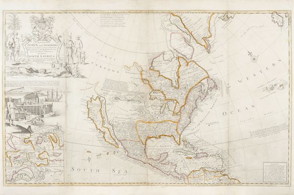 Bonhams : MOLL, Herman. 1654-1732. North America To the Right ...