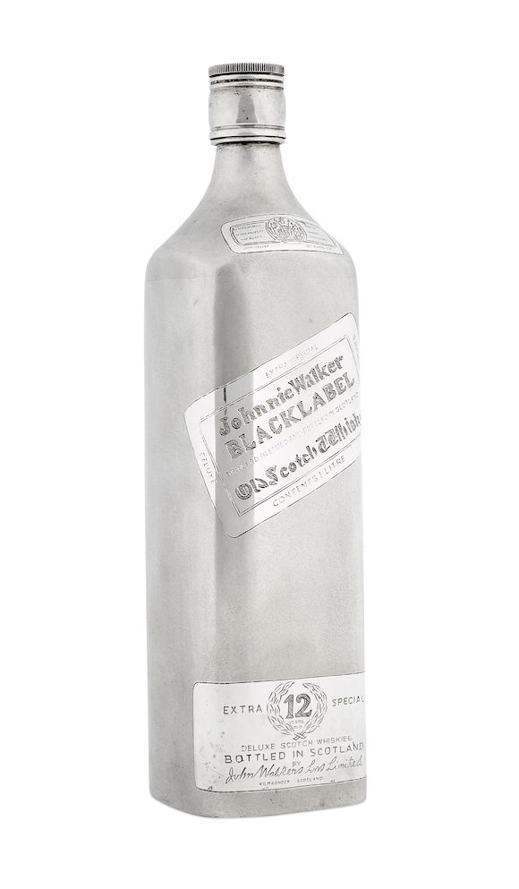 Bonhams : A sterling silver Johnnie Walker Black Label bottle stamped ...