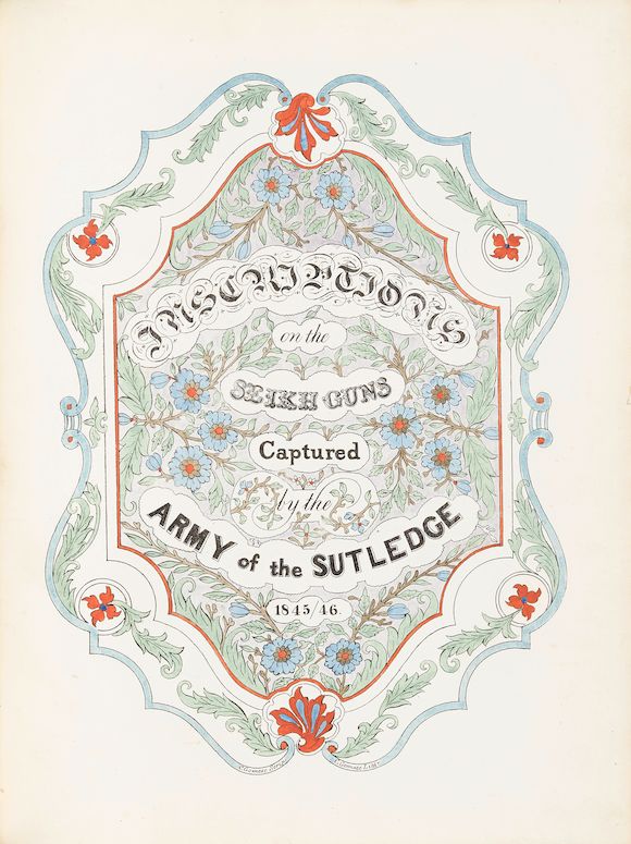 Bonhams : INDIA: FIRST SIKH WAR. Inscriptions on the Seikh Guns ...