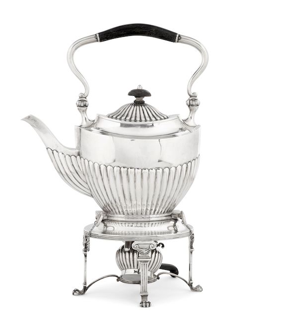 Bonhams : A German 800 standard silver kettle-on-stand by Fritz Memmert ...