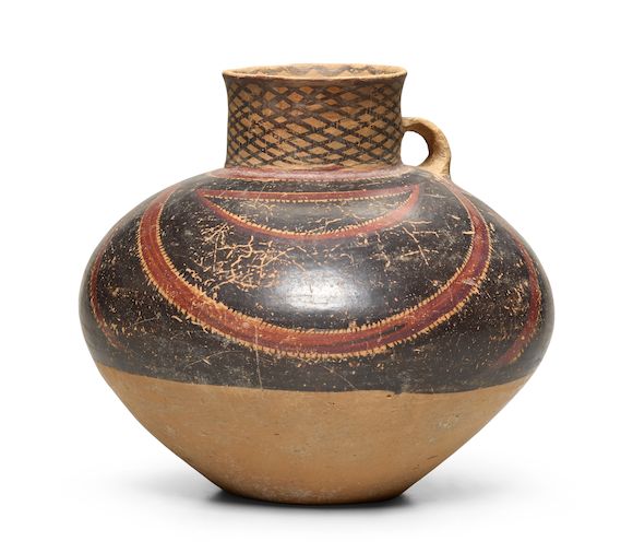 Bonhams : A NEOLITHIC PAINTED POTTERY JAR Banshan, Gansu Yangzhou, Mid ...