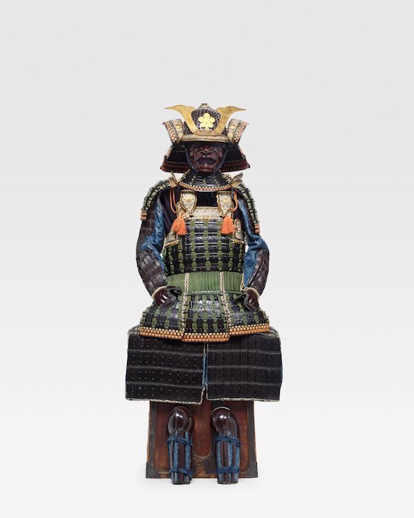 Bonhams : A fine armor with a Myochin helmet The helmet by Myochin ...