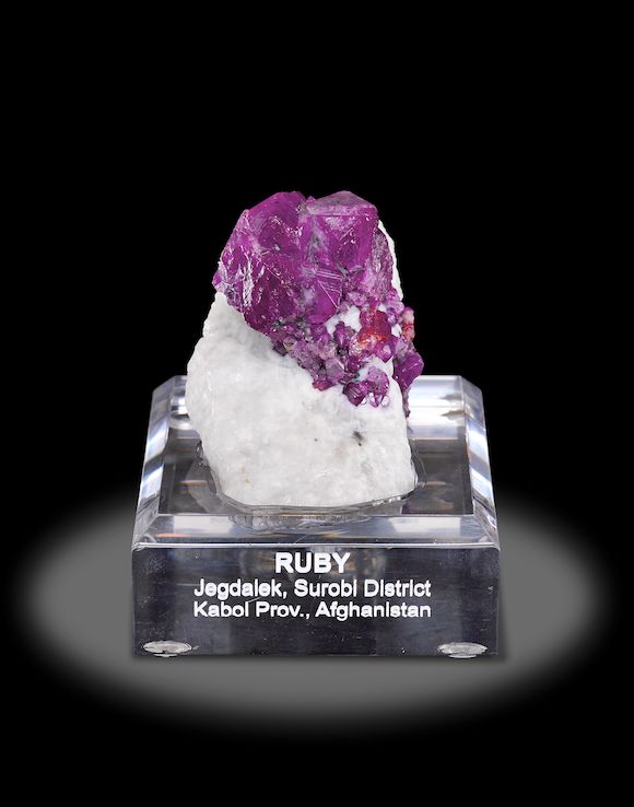 Bonhams : Exceptional Crystallized Ruby on Matrix
