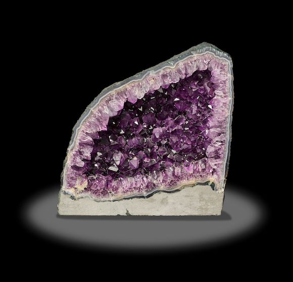 Bonhams : Amethyst Geode Half