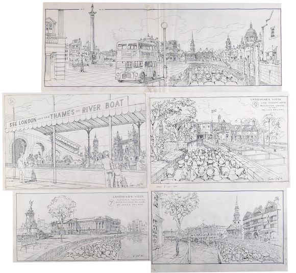 Bonhams : A group of Harper Goff design drawings for an unrealized ...