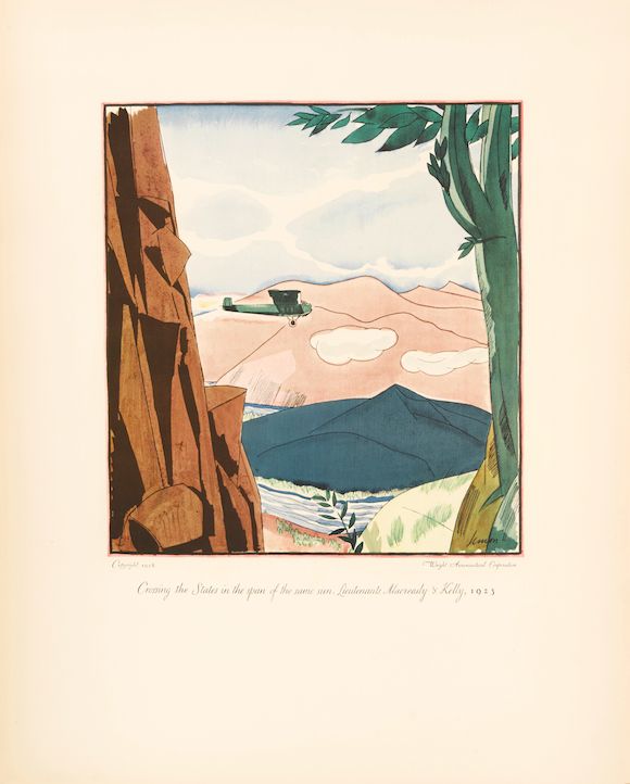 Bonhams : WRIGHT BROTHERS. LEMON, FRANK, ILLUSTRATOR. Flights ...