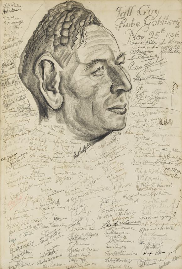 Bonhams : Goldberg, Rube. 1883-1970. Original charcoal drawing on board ...