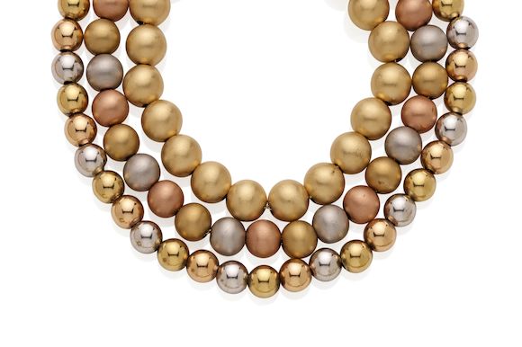 Bonhams : A collection of tri-color gold jewelry