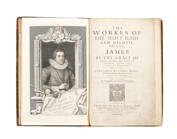 Bonhams : JAMES I, KING OF ENGLAND. 1566-1625. The Workes.... London ...