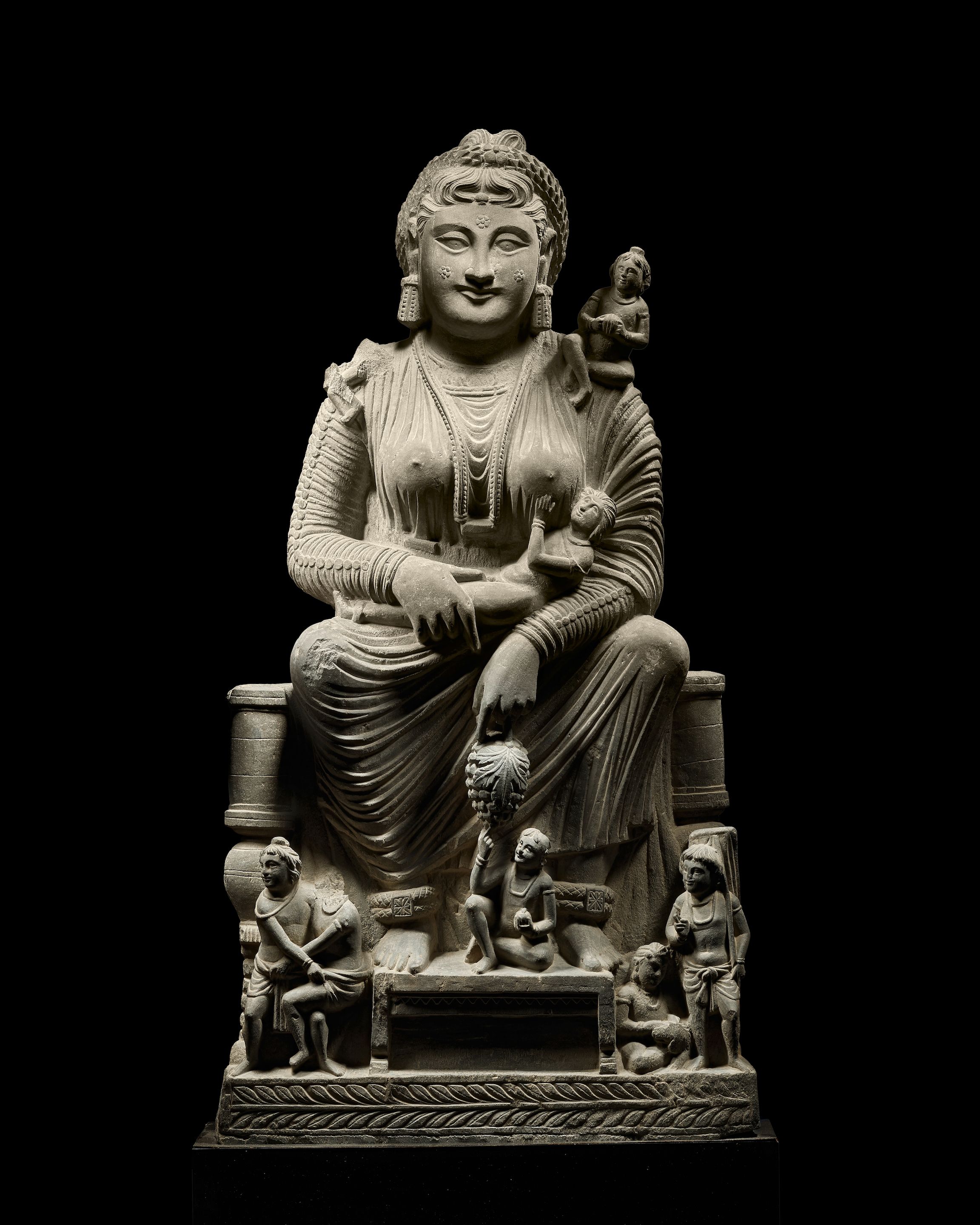 Bonhams : A schist figure of Hariti Ancient region of Gandhara, Circa ...