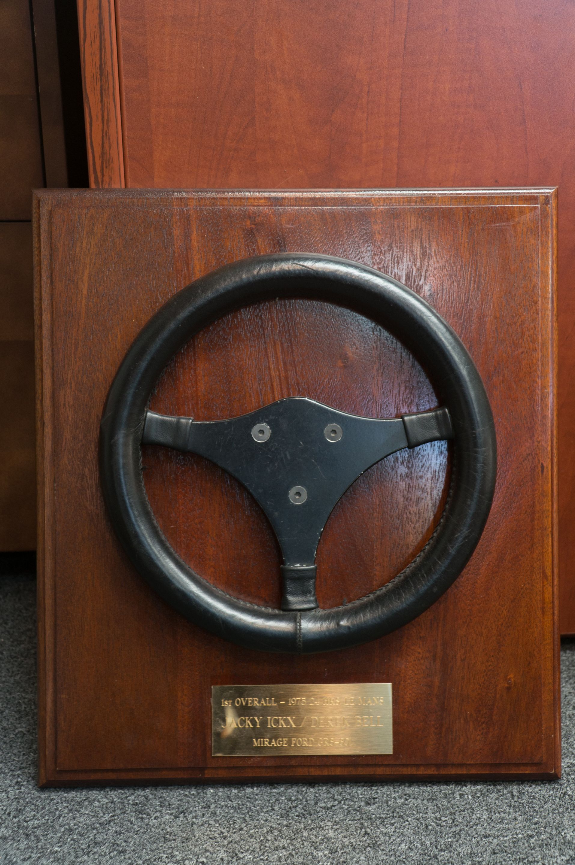 Bonhams Cars : A Steering Wheel, with plaque inscribed '1st Overall ...