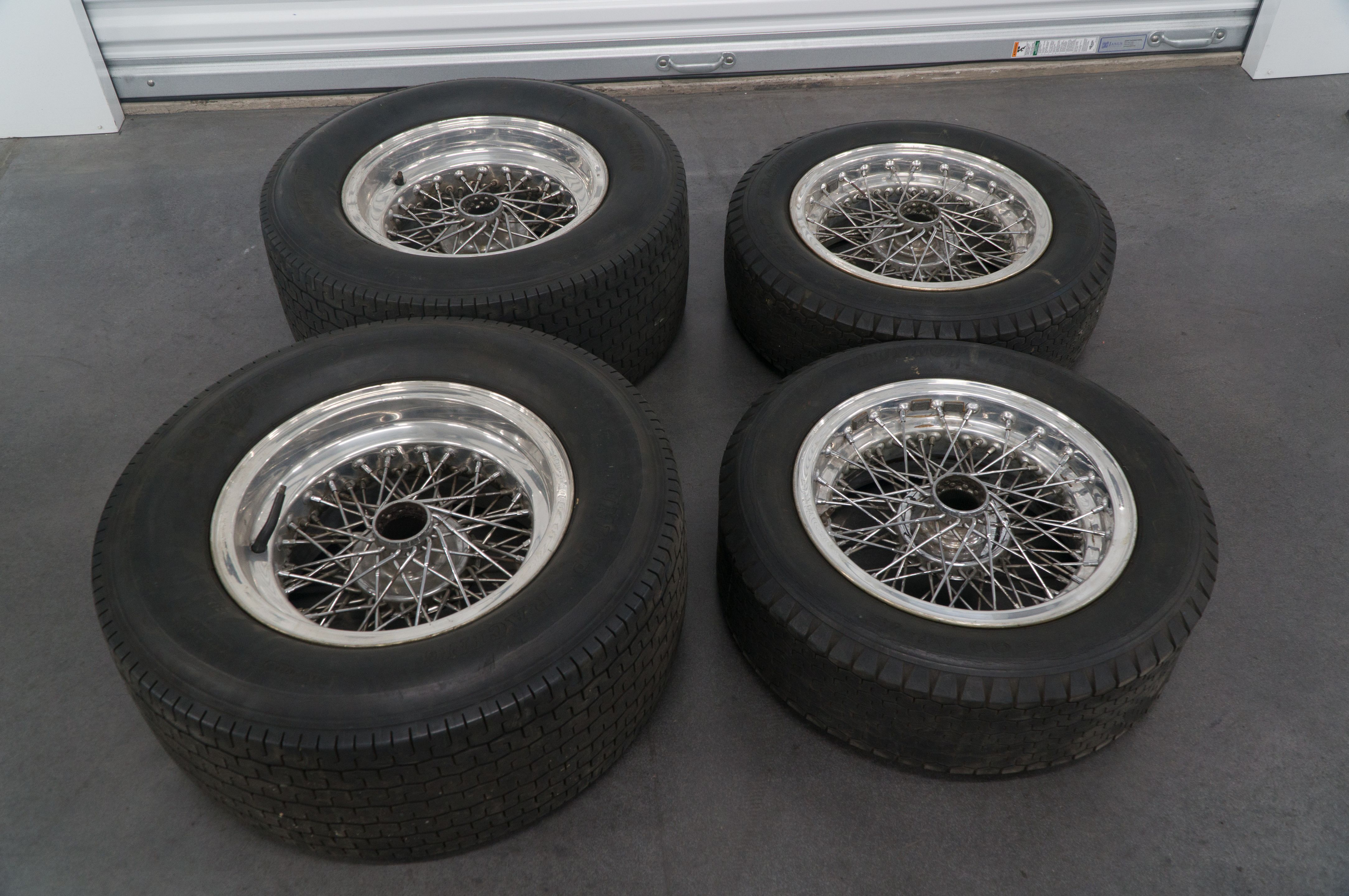 Bonhams Cars : A set of four Borrani competition wire wheels, (two ...
