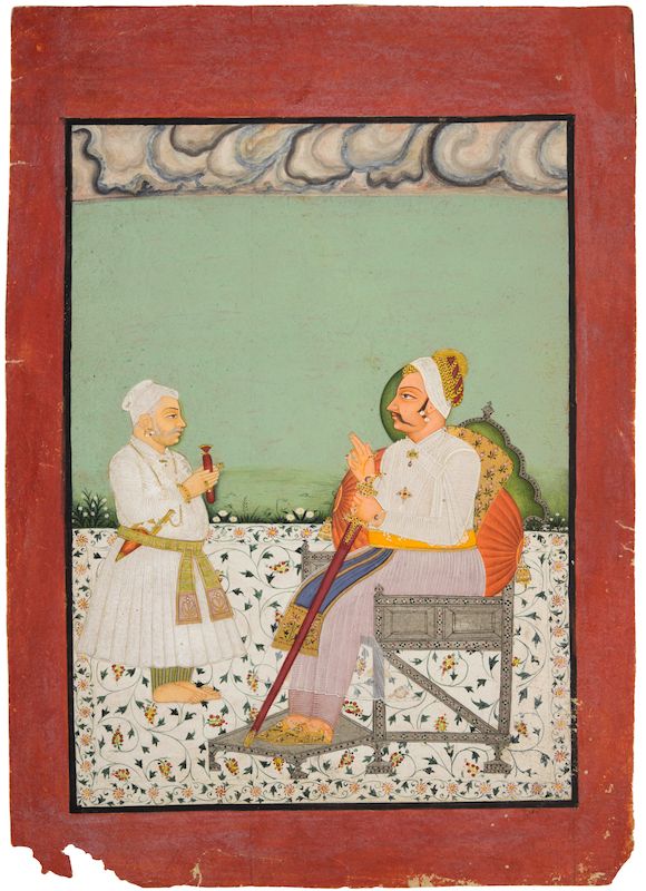 Bonhams : A PORTRAIT OF MAHARAJA OF RAGHOGARH RAGHOGARH, CIRCA 1750