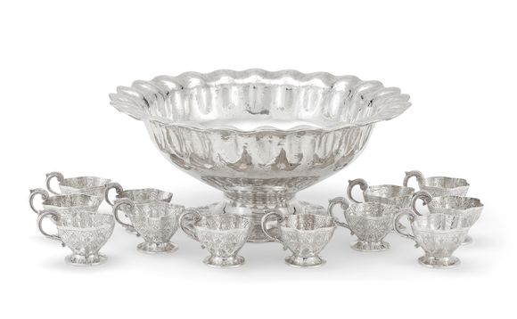 Bonhams : A Mexican sterling silver thirteen-piece punch service by ...