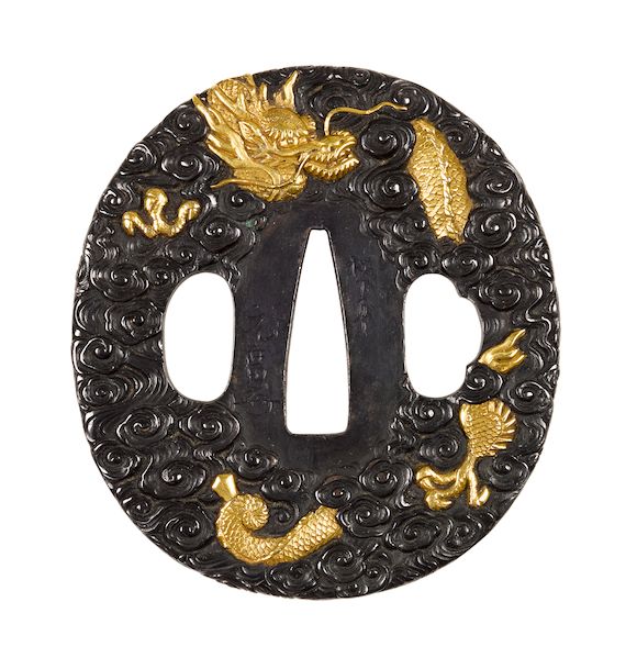 Bonhams : A shakudo tsuba After Mitsuhiro, Edo period (1615-1868), 19th ...