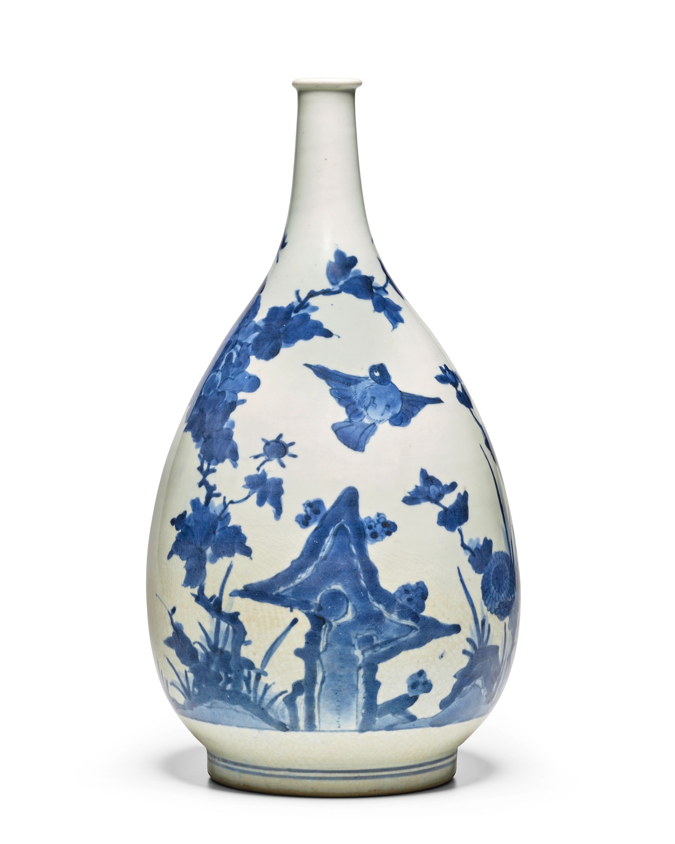 Bonhams : A large porcelain bottle vase Hizen ware, Arita type, Edo ...