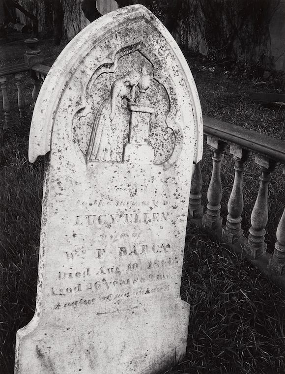 Bonhams : Ansel Adams (1902-1984); White Gravestone, Laurel Hill ...