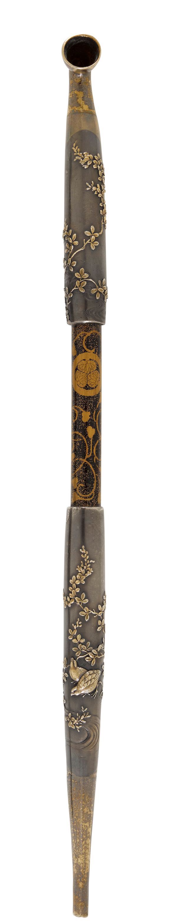 Bonhams : A fine silver and lacquered bamboo kiseru (pipe) After ...
