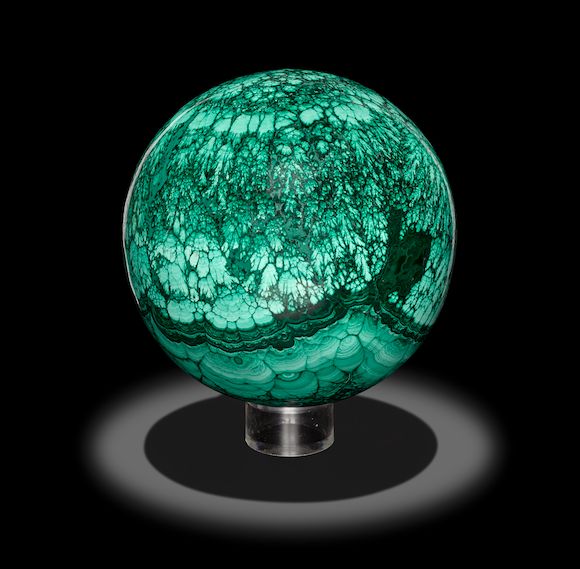 Bonhams : Large Malachite Sphere