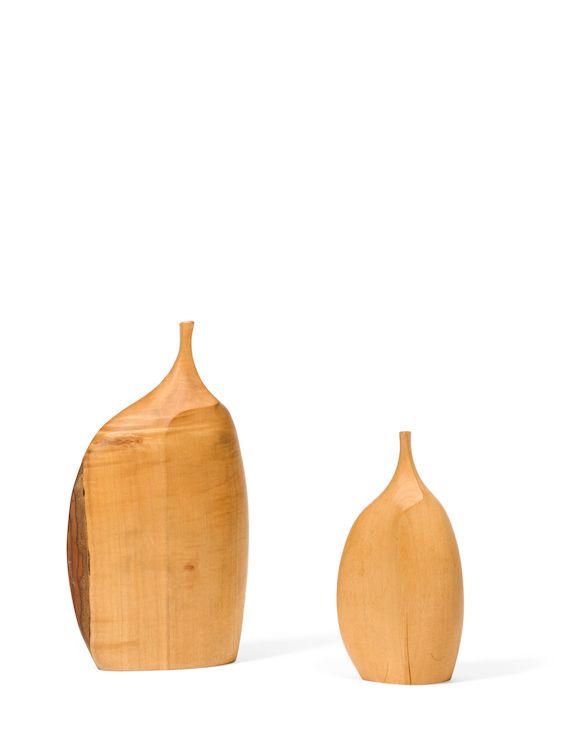 Bonhams : Doug Ayers (active late 20th century) Two Vesselsturned wood ...