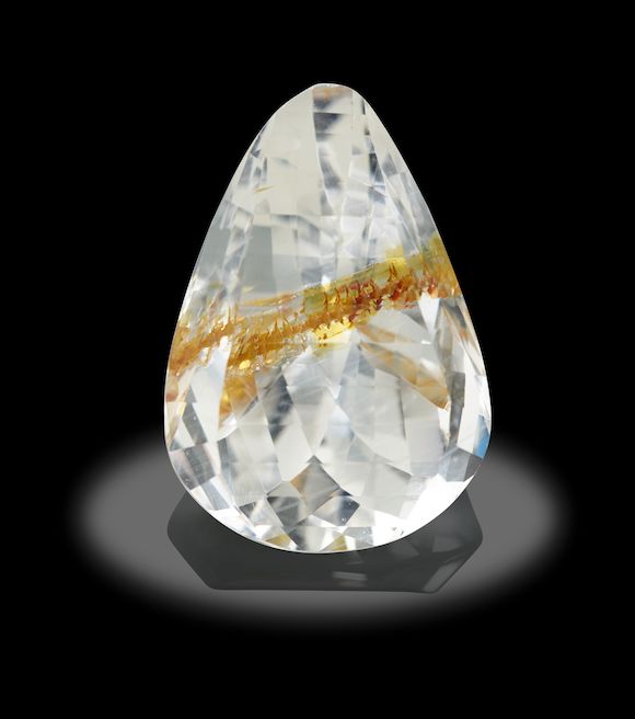 Bonhams : Topaz with Hematite Needle Inclusions