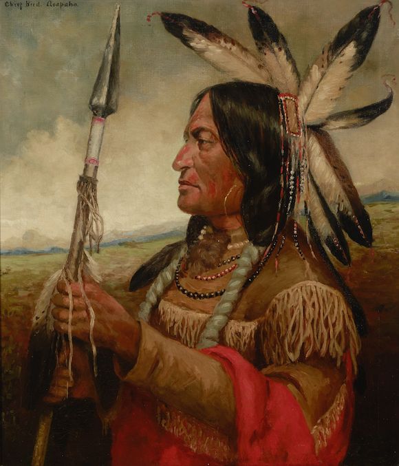 Bonhams : Henry Herman Cross (1837-1918) A portrait of Bird Chief ...
