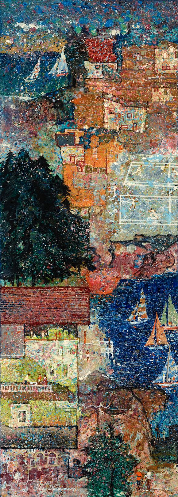 Bonhams : Ross Dickinson (1903-1977) Juan-les-Pins 46 3/8 x 16 3/4in ...