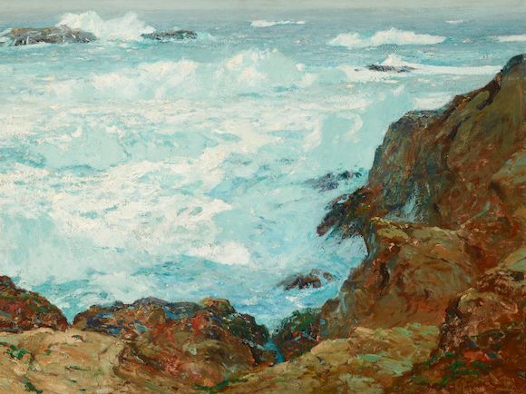 Bonhams : William Ritschel (1864-1949) Rockbound Coast 30 1/4 x 40in ...