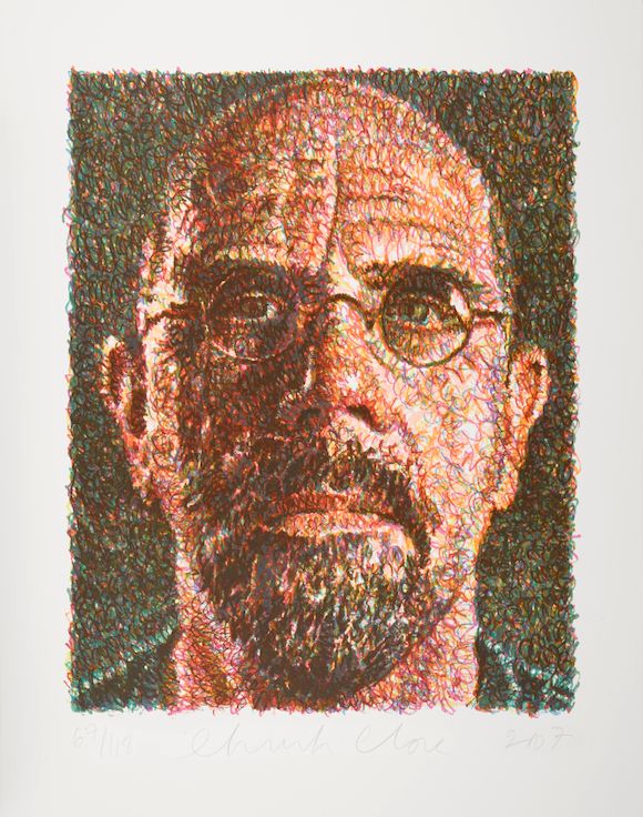 Bonhams : Chuck Close (born 1940); Self-Portrait;