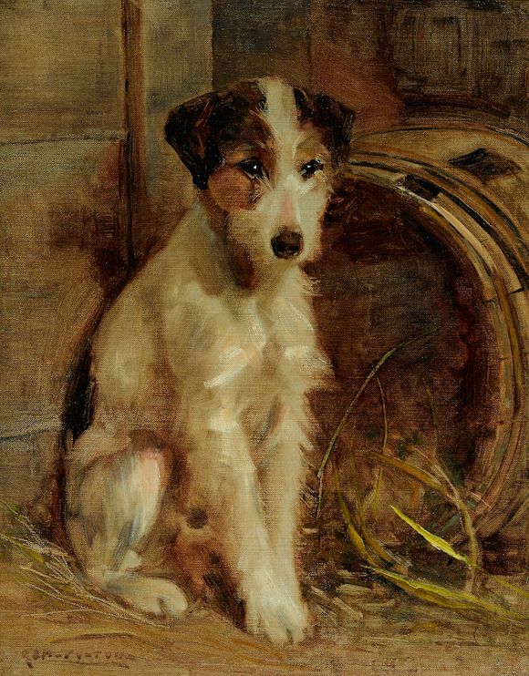 Bonhams : Samuel Fulton (British, 1855-1941) Portrait of a Dog 18 x 14 in.