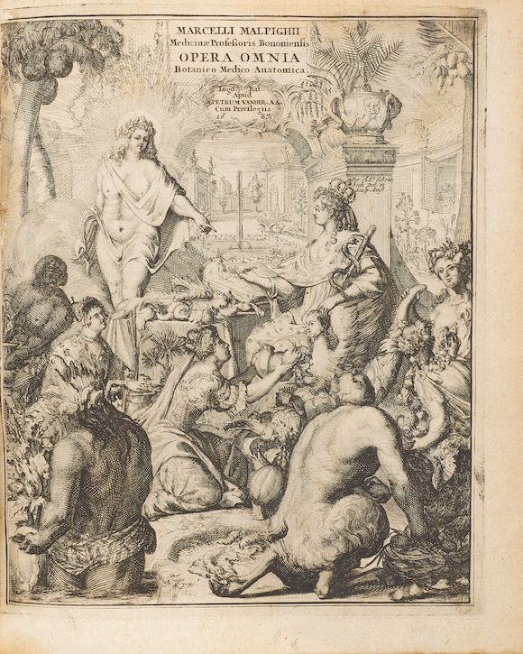 Bonhams : MALPIGHI, MARCELLO. 1628-1694. Opera omnia. [Bound with ...