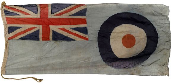 Bonhams : BATTLE OF BRITAIN RAF MIDDLE WALLOP BASE FLAG. A linen RAF ...