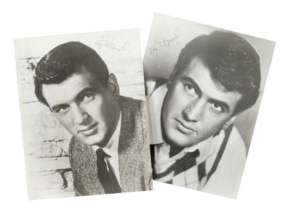 Bonhams : A pair of Rock Hudson photographs signed "Roy Fitzgerald"