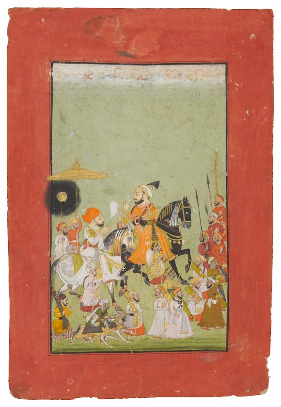 Bonhams : An equestrian portrait of Maharana Ari Singh II Mewar, 18th ...
