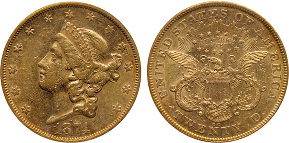 Bonhams : 1874-CC 20 AU53 PCGS