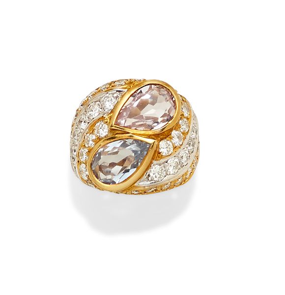Bonhams : A spinel, diamond and 18k gold ring, Repossi, French