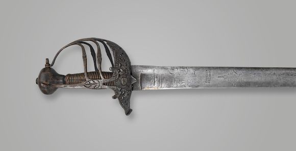 Bonhams : An English 'Mortuary' hilted backsword
