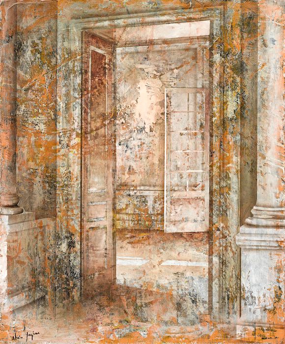 Bonhams : Alain Gazier (born 1956) Open Doorway 25-1/8 x 21.25 in.