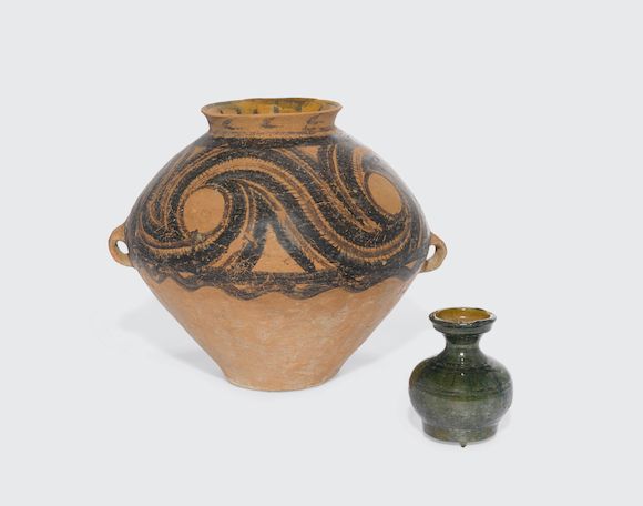Bonhams : Two early ceramics Neolithic period and Han dynasty