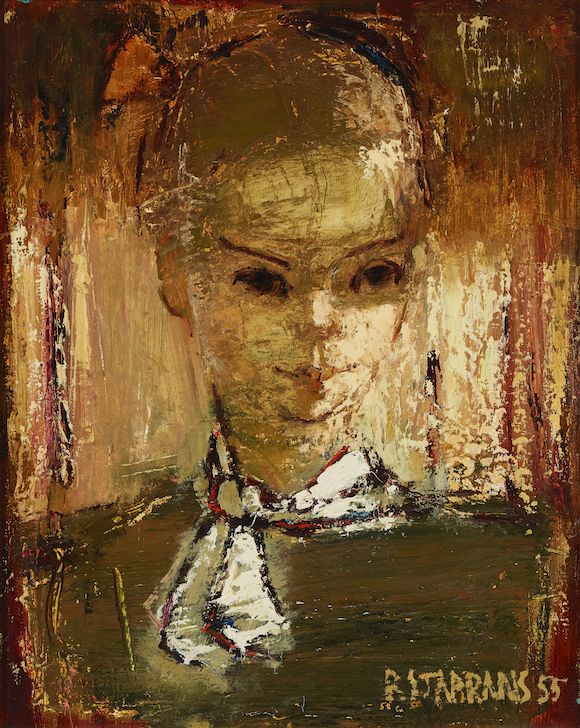 Bonhams : Raimonds Staprans (born 1926) Untitled (Portrait of a Girl ...