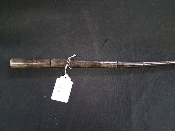 Bonhams : A horn-mounted dagger/swagger stick