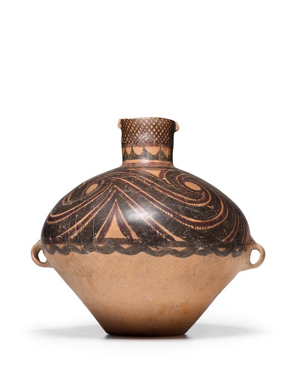 Bonhams : A BANSHAN PAINTED POTTERY JAR Neolithic period, Yangshao ...