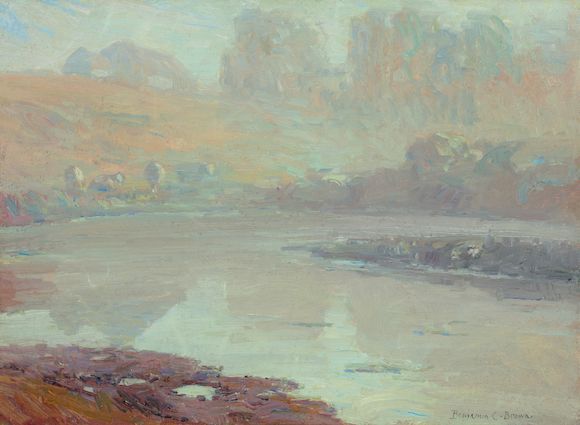 Bonhams : Benjamin Chambers Brown (1865-1942) The Rising Fog 22 1/8 x ...