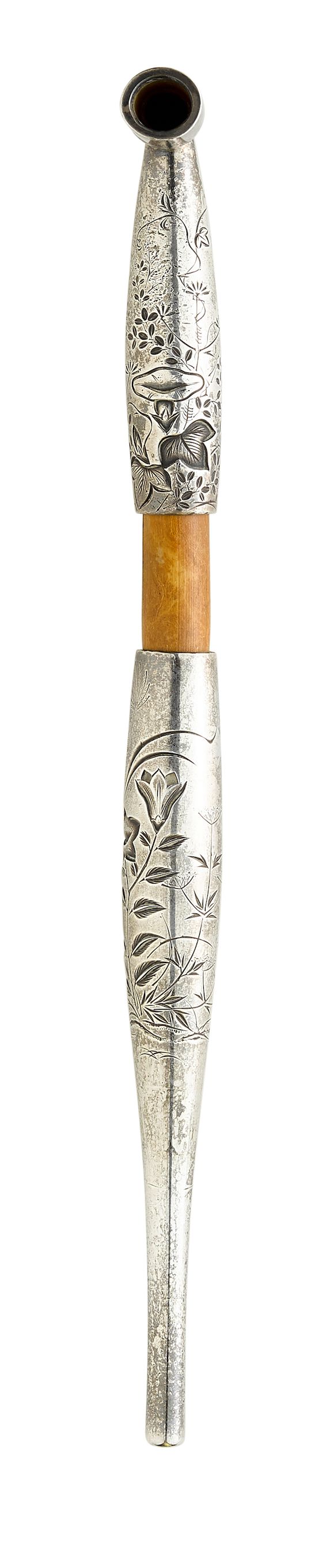 Bonhams : A silver and bamboo kiseru (pipe) Edo period (1615-1868) or ...